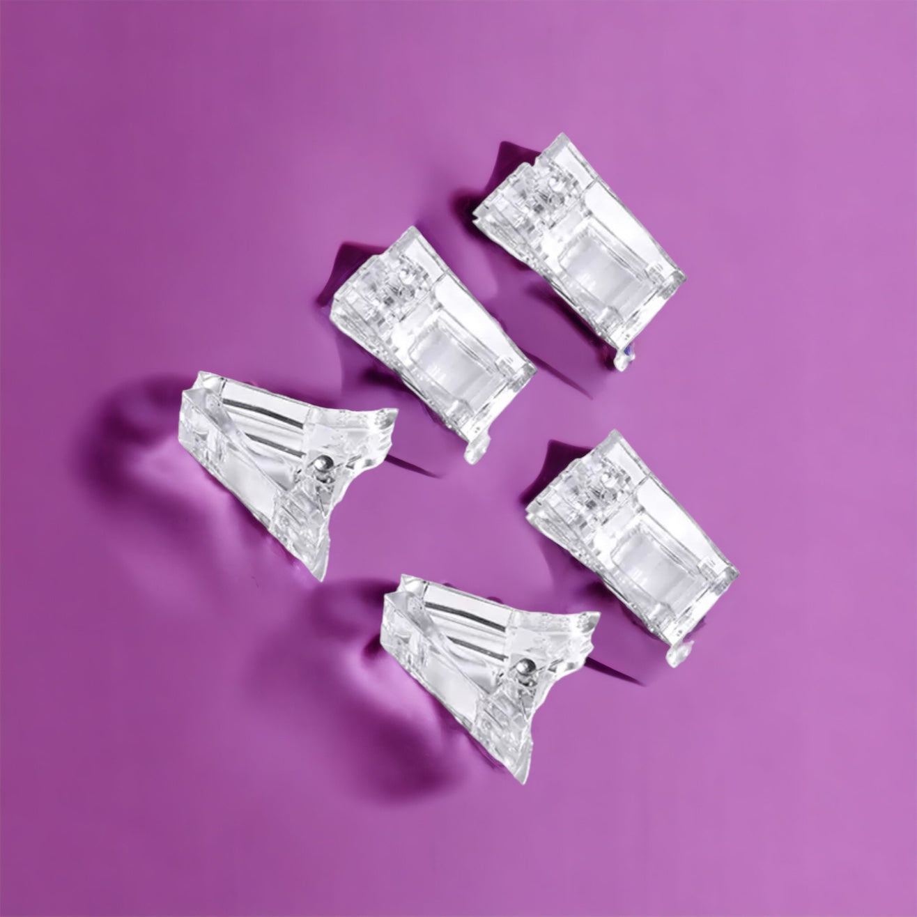 Polygel Clear Dual Form Clips (5pk) – Atlantic Nail Supply