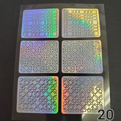 Sticker Stencil #20 (6 stickers, 1 sheet) – Atlantic Nail Supply